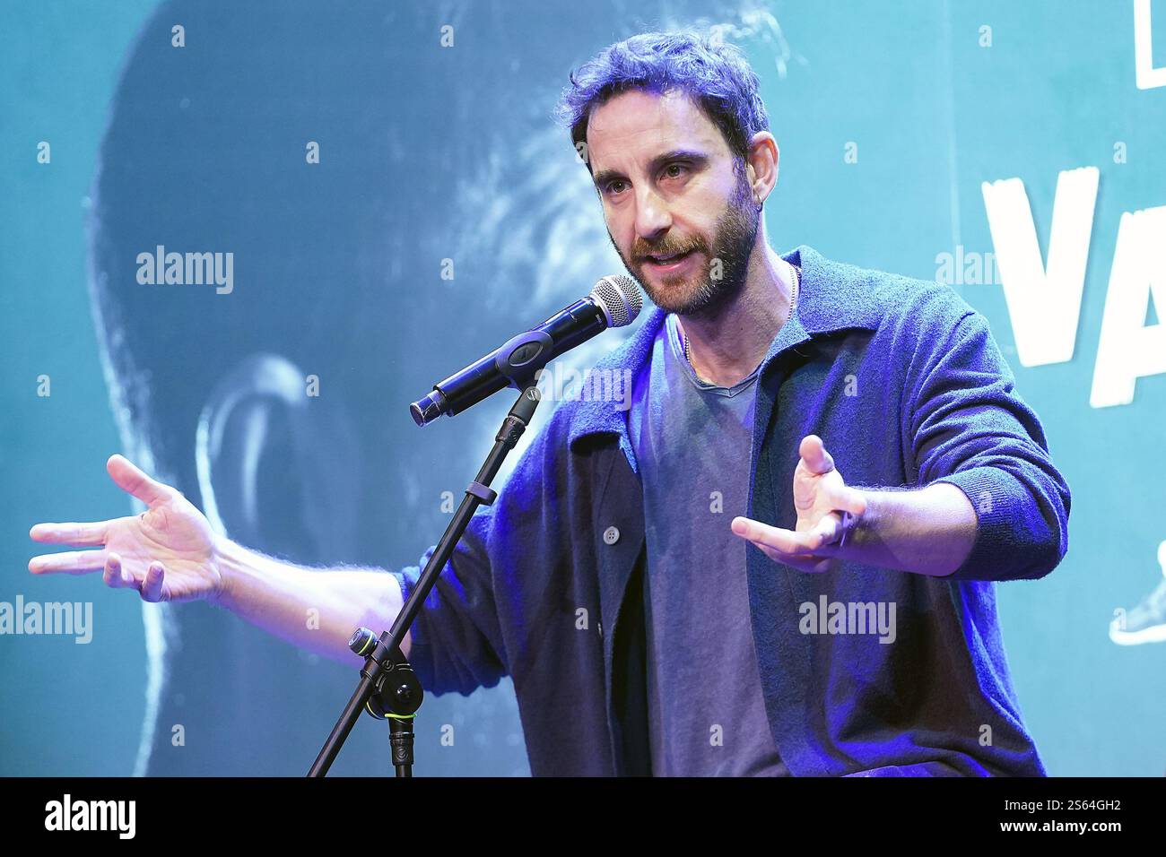 Madrid, Spain. 13th Jan, 2025. Spanish actor Dani Rovira attends to the ...