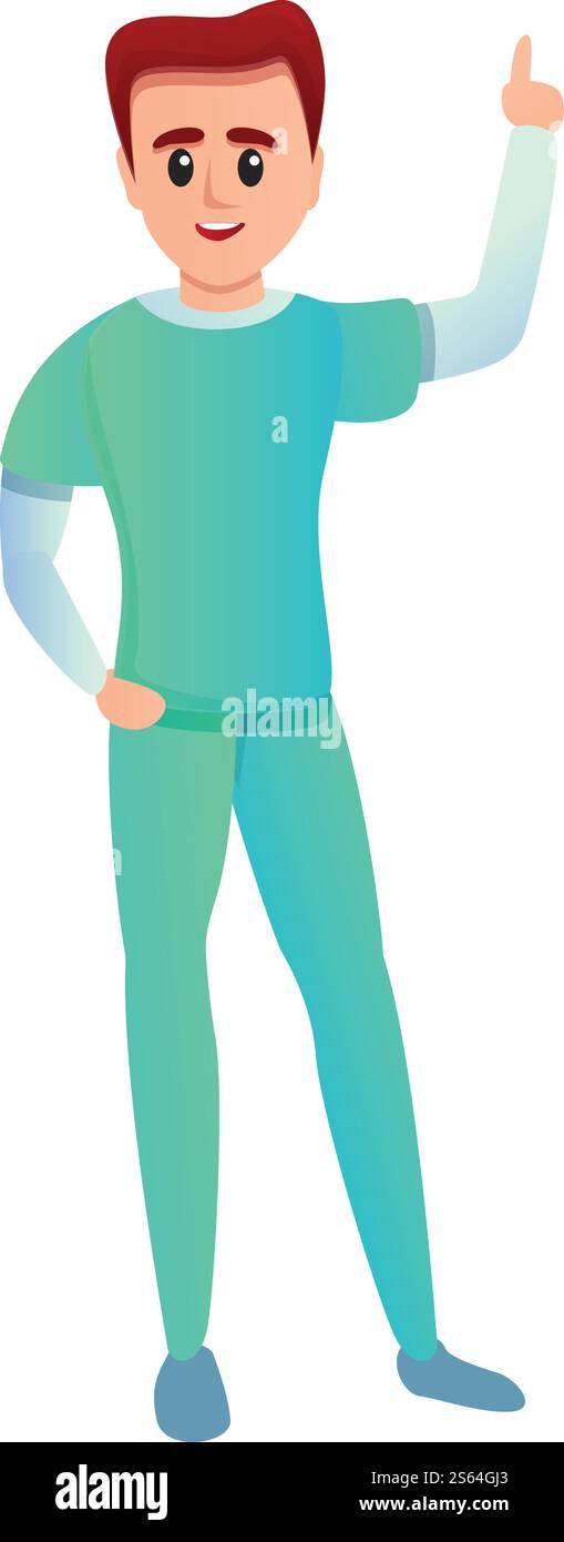 Nurse man icon. Cartoon of nurse man vector icon for web design ...
