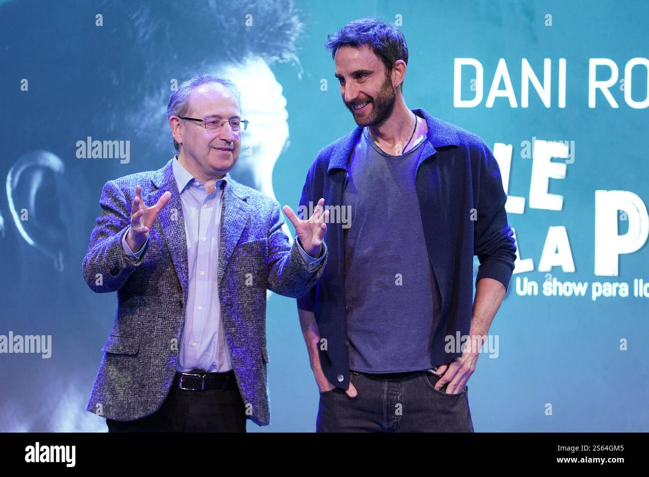 Madrid, Spain. 13th Jan, 2025. Spanish actor Dani Rovira (r) with the ...