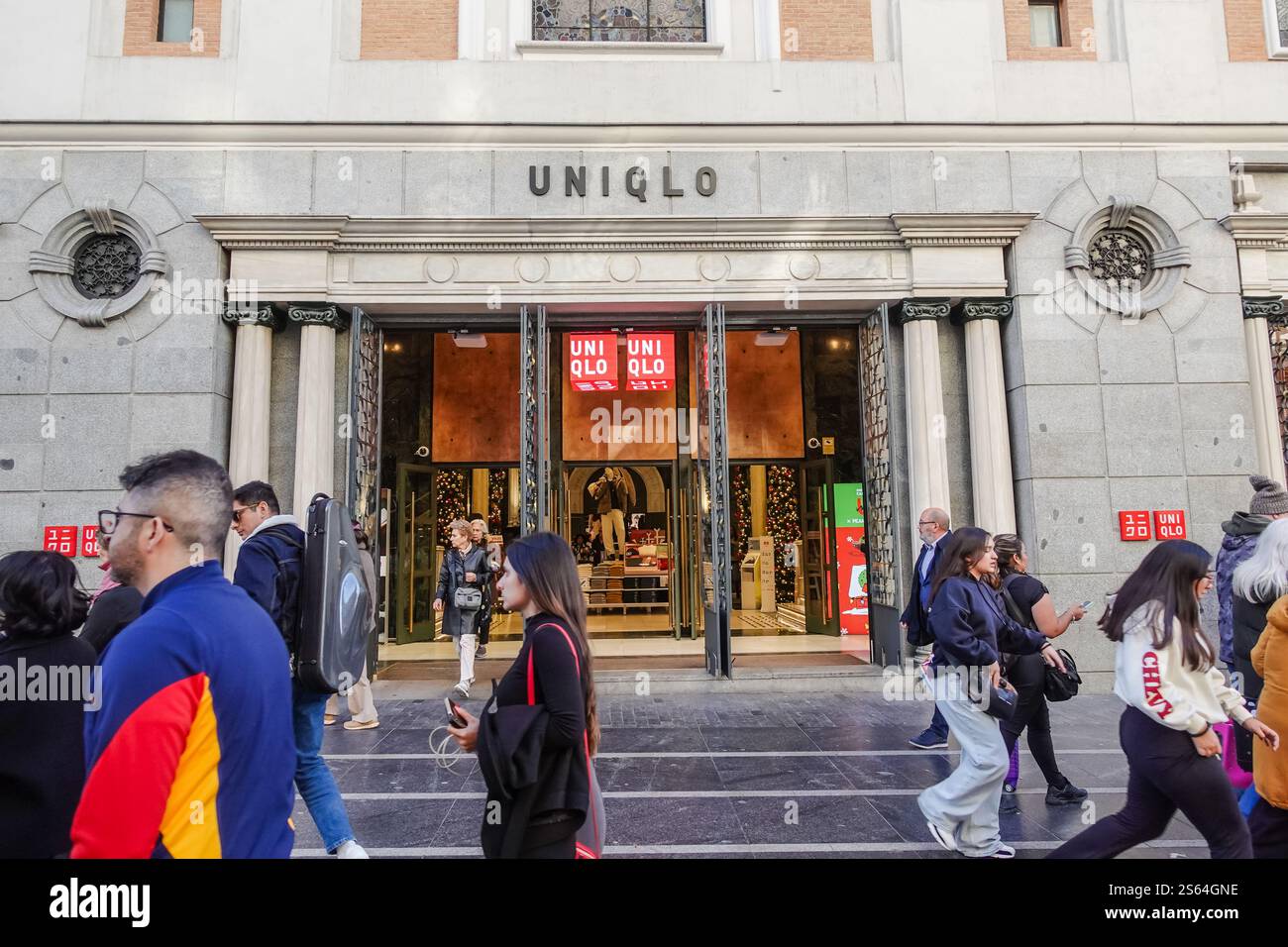 Uniqlo Storefront on Gran Via, Madrid, Spain Stock Photo - Alamy