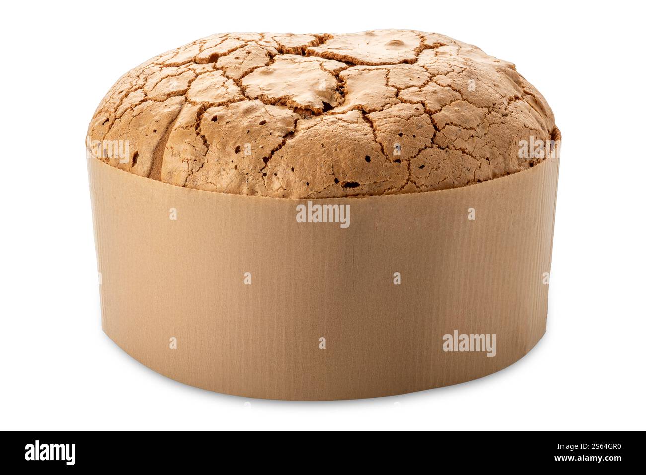 Sugar Iced Panettone isolated on white with clipping path included ...