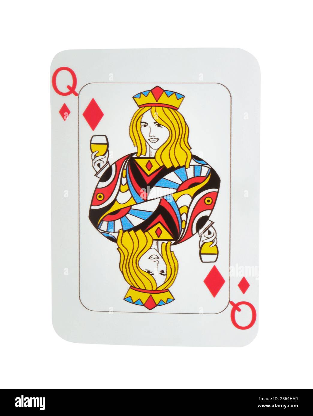 Poker game. One playing card isolated on white Stock Photo - Alamy