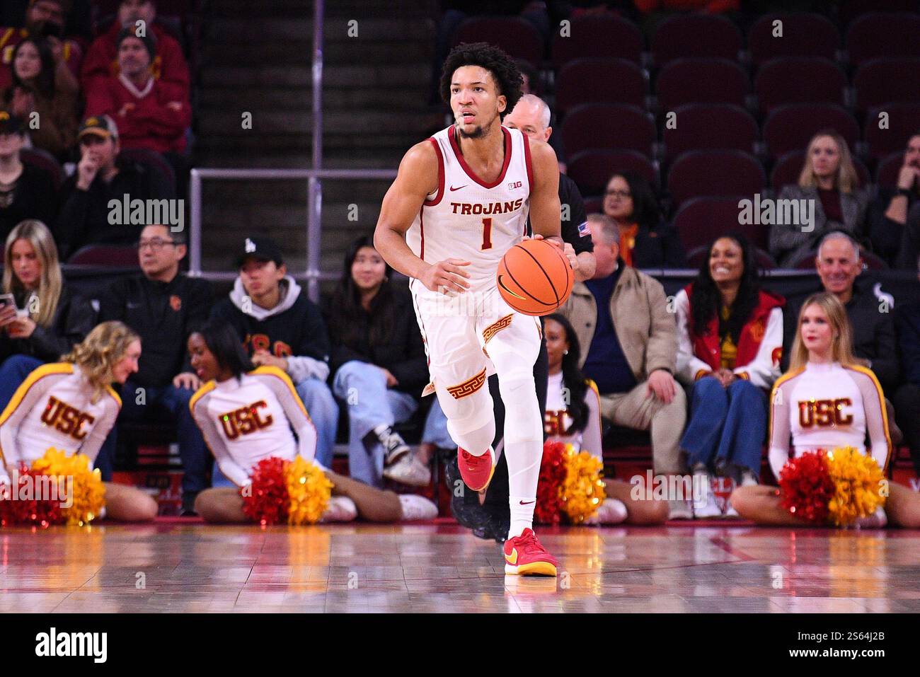 LOS ANGELES, CA - JANUARY 14: USC Trojans guard Desmond Claude (1 ...