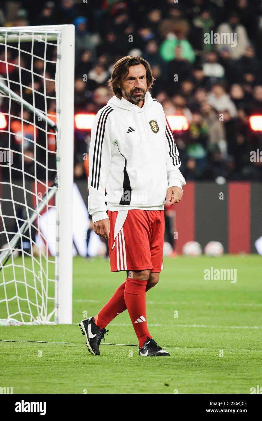 Milan, Italy. 12th Jan, 2025. Legends vs Streamer match at Allianz ...