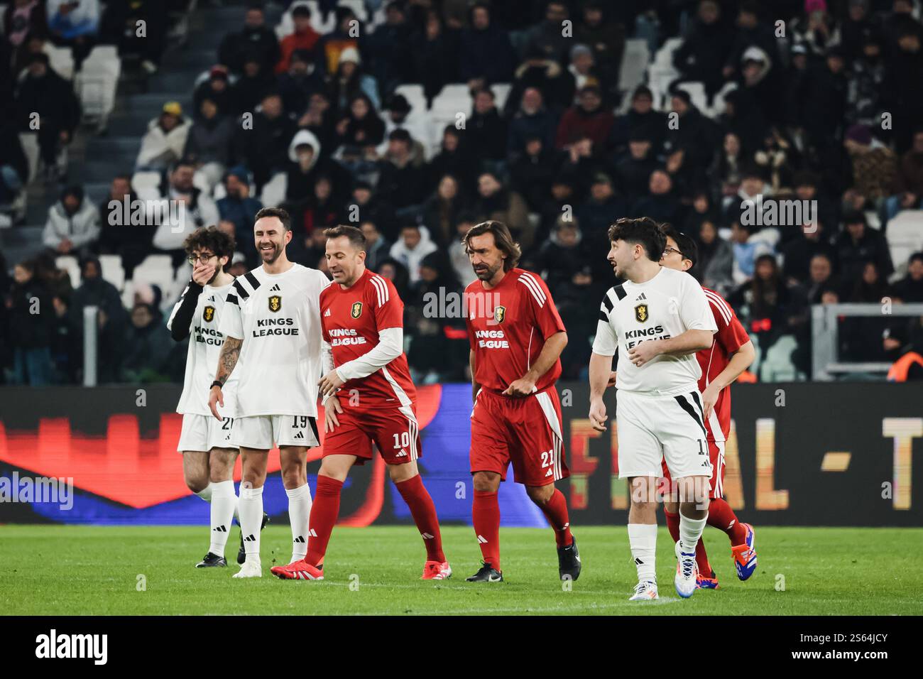 Milan, Italy. 12th Jan, 2025. Legends vs Streamer match at Allianz ...