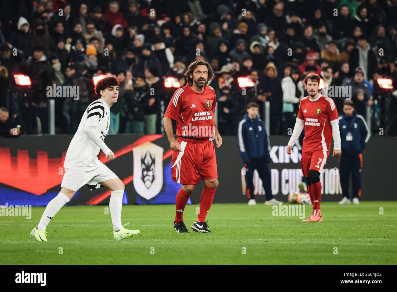 Milan, Italy. 12th Jan, 2025. Legends vs Streamer match at Allianz ...