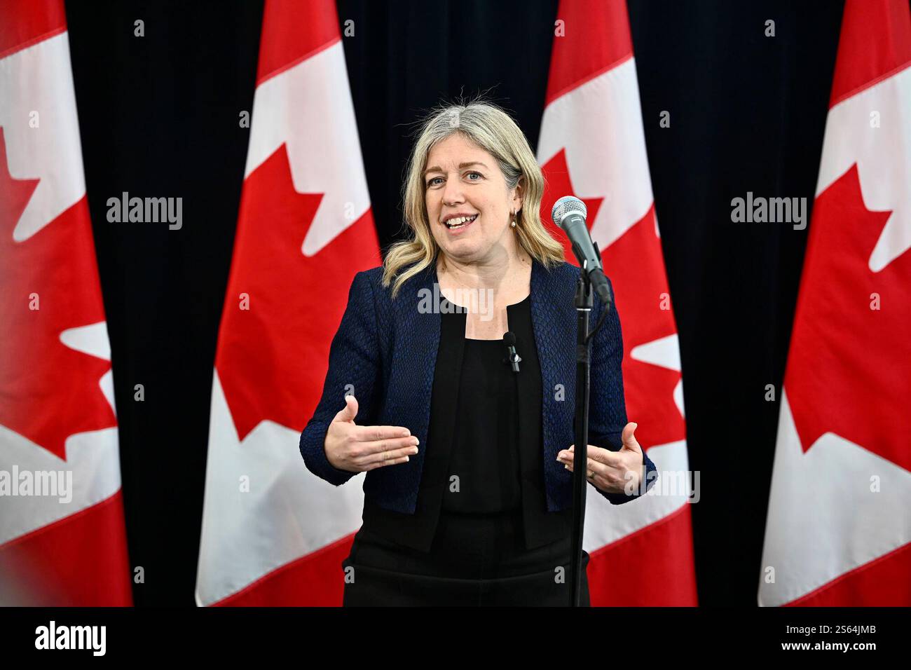 Ottawa, Canada. 15th Jan, 2025. New Brunswick Premier Susan Holt speaks ...