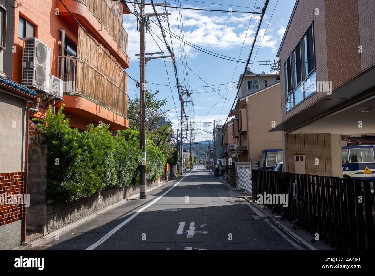 Residential Back Street in Central Kyoto Japan Stock Photo - Alamy