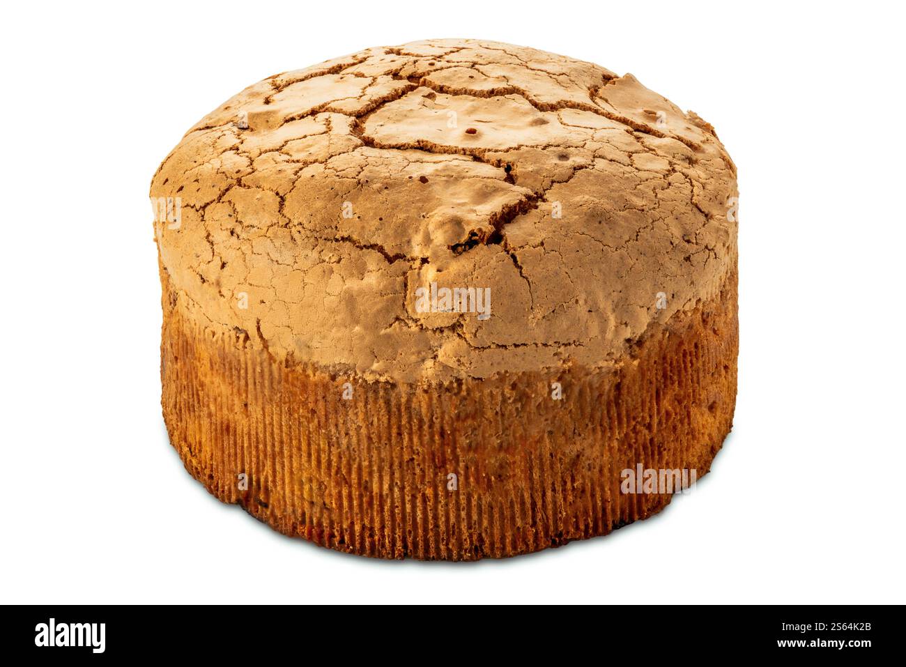 Sugar Iced Panettone isolated on white with clipping path included ...