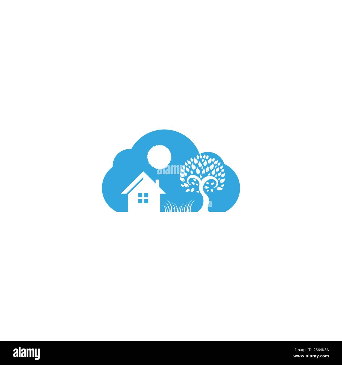 Eco Village logo design template. Vector real estate bio house sign ...