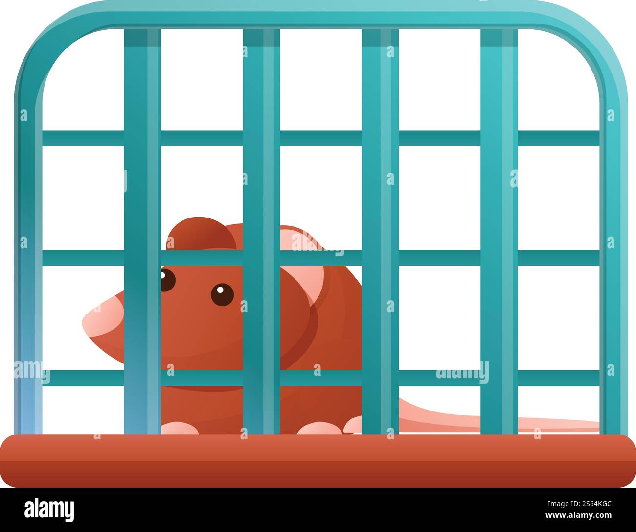 Rat prison gate icon. Cartoon of rat prison gate vector icon for web ...