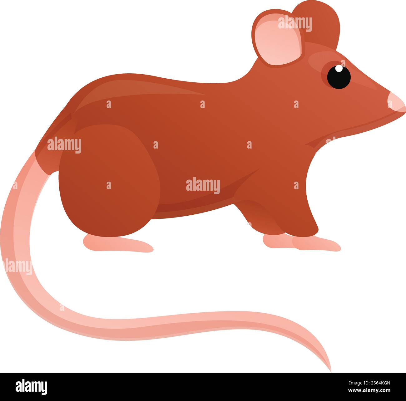 Brown mouse icon. Cartoon of brown mouse vector icon for web design ...