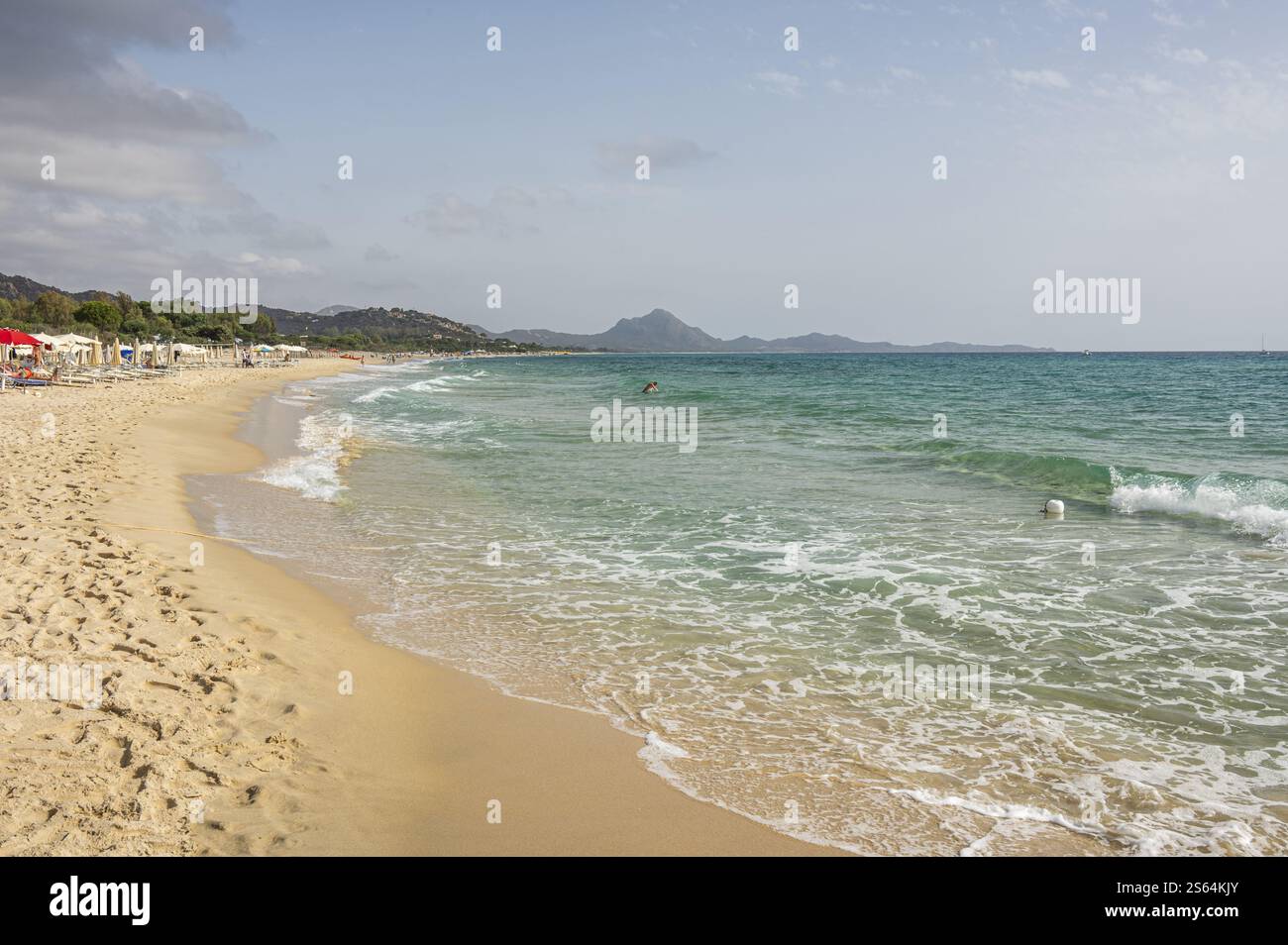 The most famous and beautiful beach of Costa Rei in Sardinia with the ...