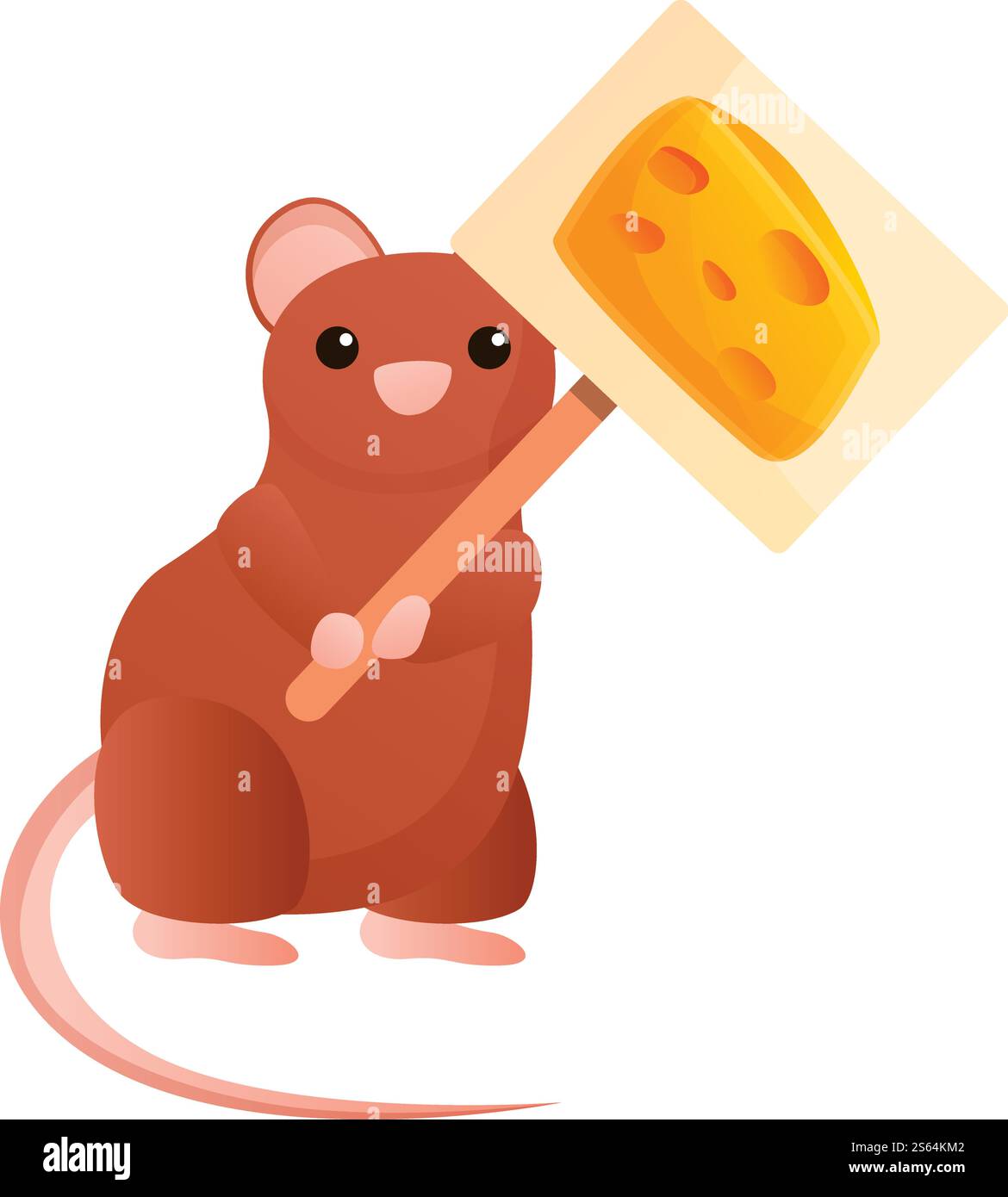 Rat cheese banner icon. Cartoon of rat cheese banner vector icon for ...