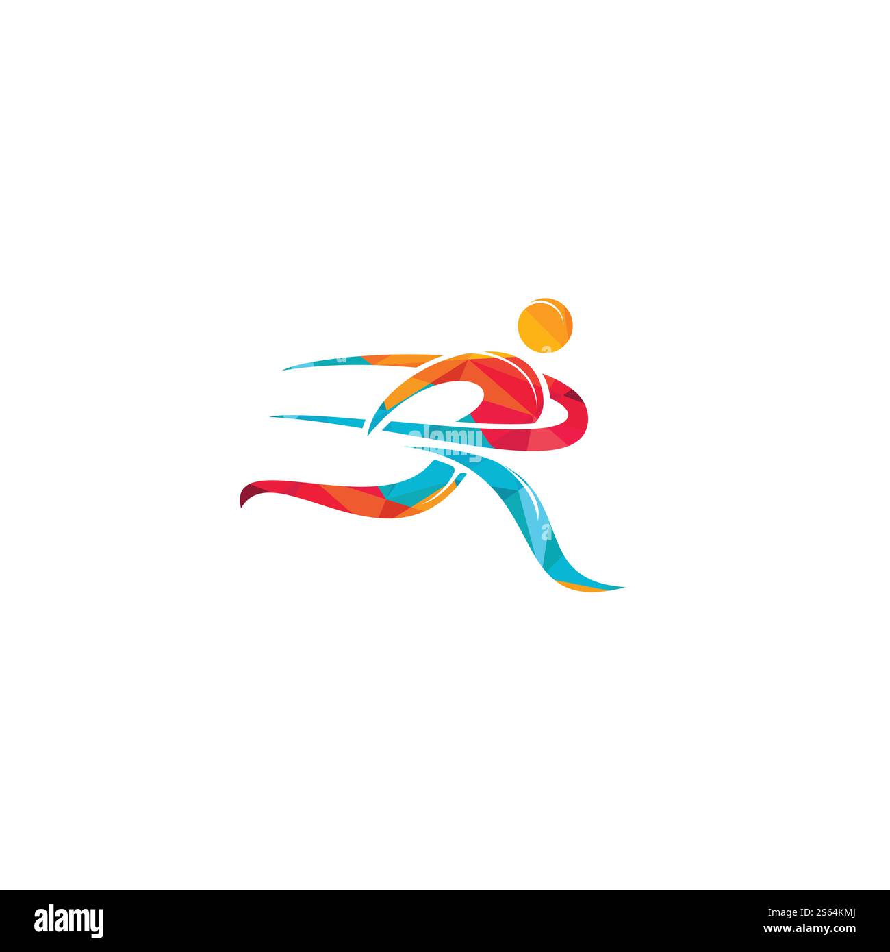 Running Man With Finish Ribbon Logo Design. Marathon logo template ...