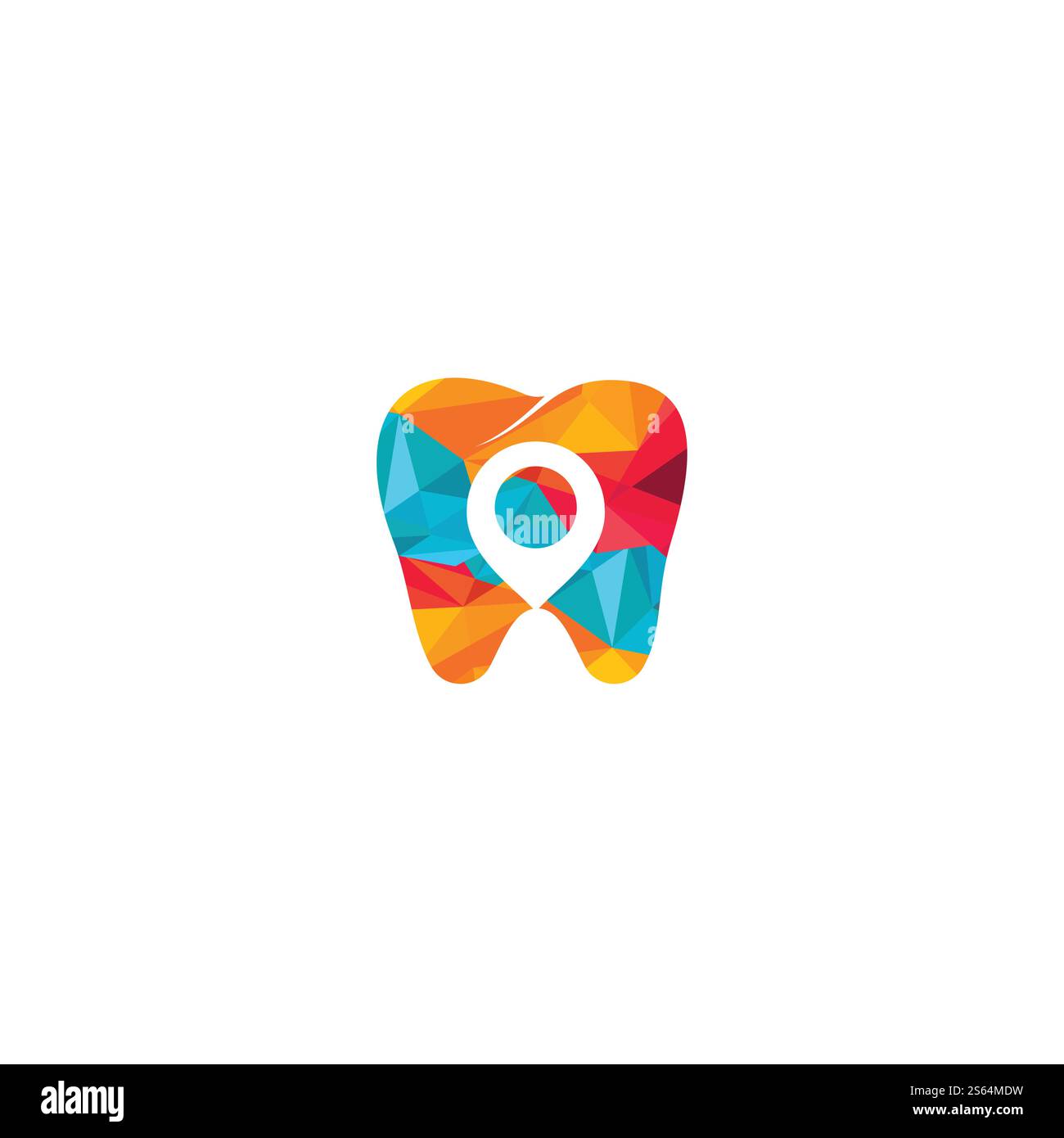 Tooth and map pointer logo design. Dental and GPS locator symbol or ...