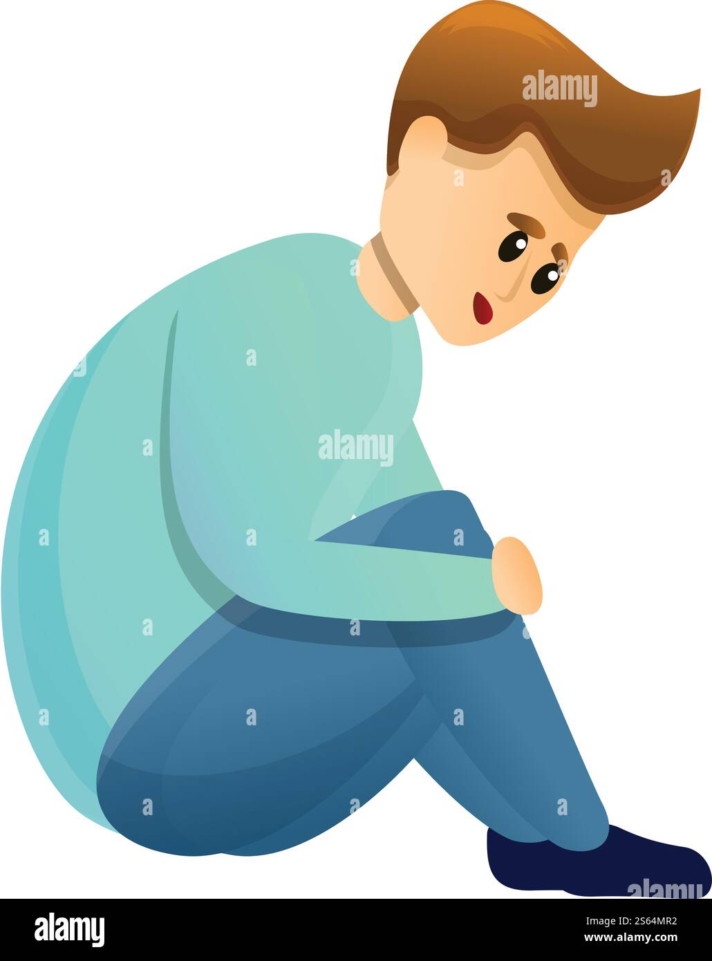 Alone boy mental hospital icon. Cartoon of alone boy mental hospital ...