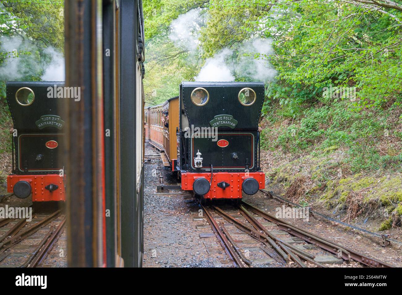 A steam train on the Talyllyn Railway Stock Photo - Alamy