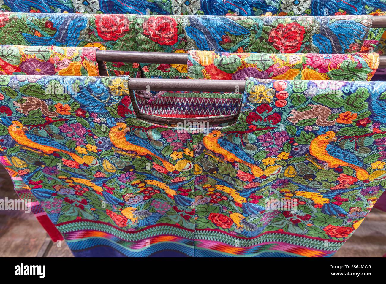 Antigua Guatemala, Sacatepequez, Guatemala. Traditional woven cloth for ...