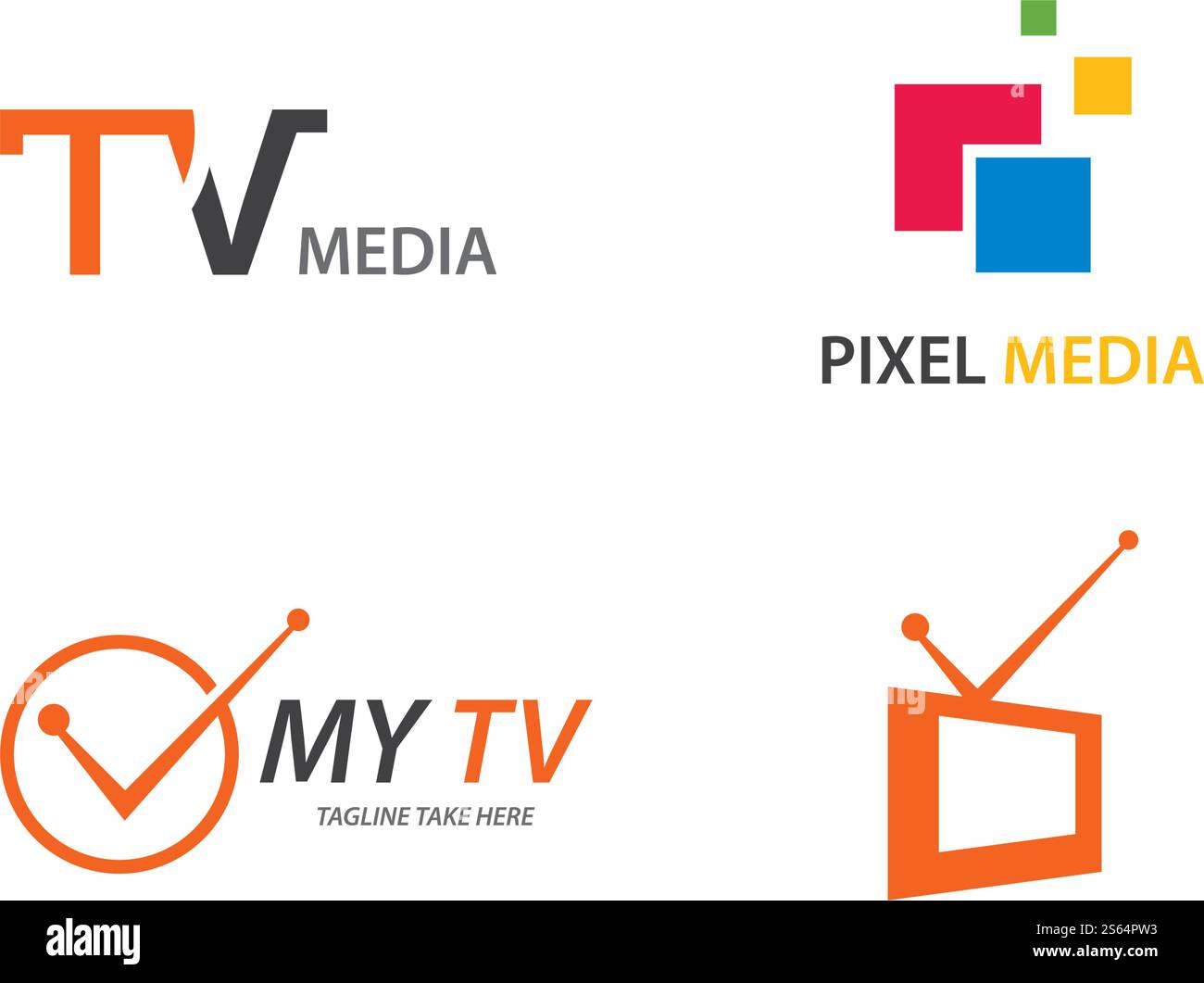 TV logo vector flat design Stock Vector Image & Art - Alamy