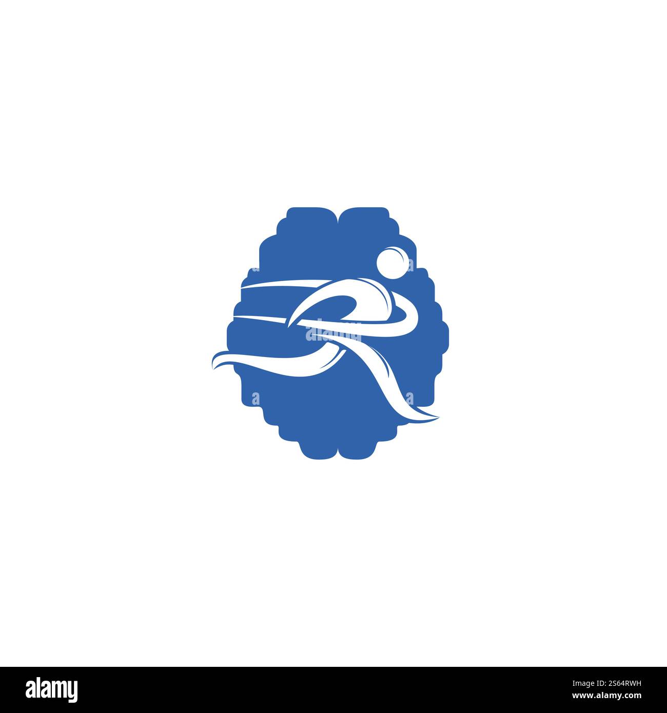 Sports athlete run logo, fast brain vector, player competition Stock ...