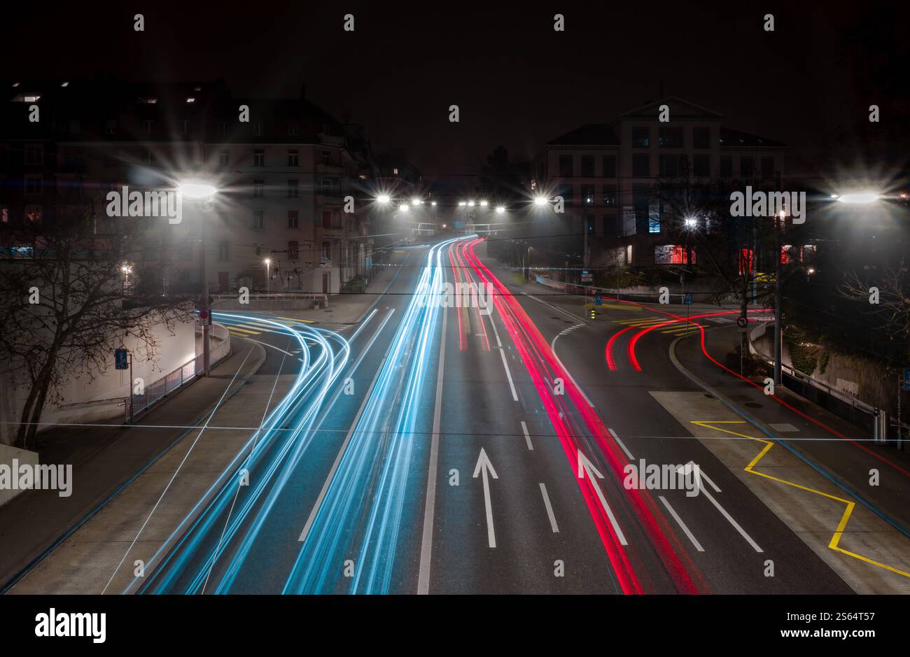 Wave motion speed red and blue lighting background, the movement of the ...