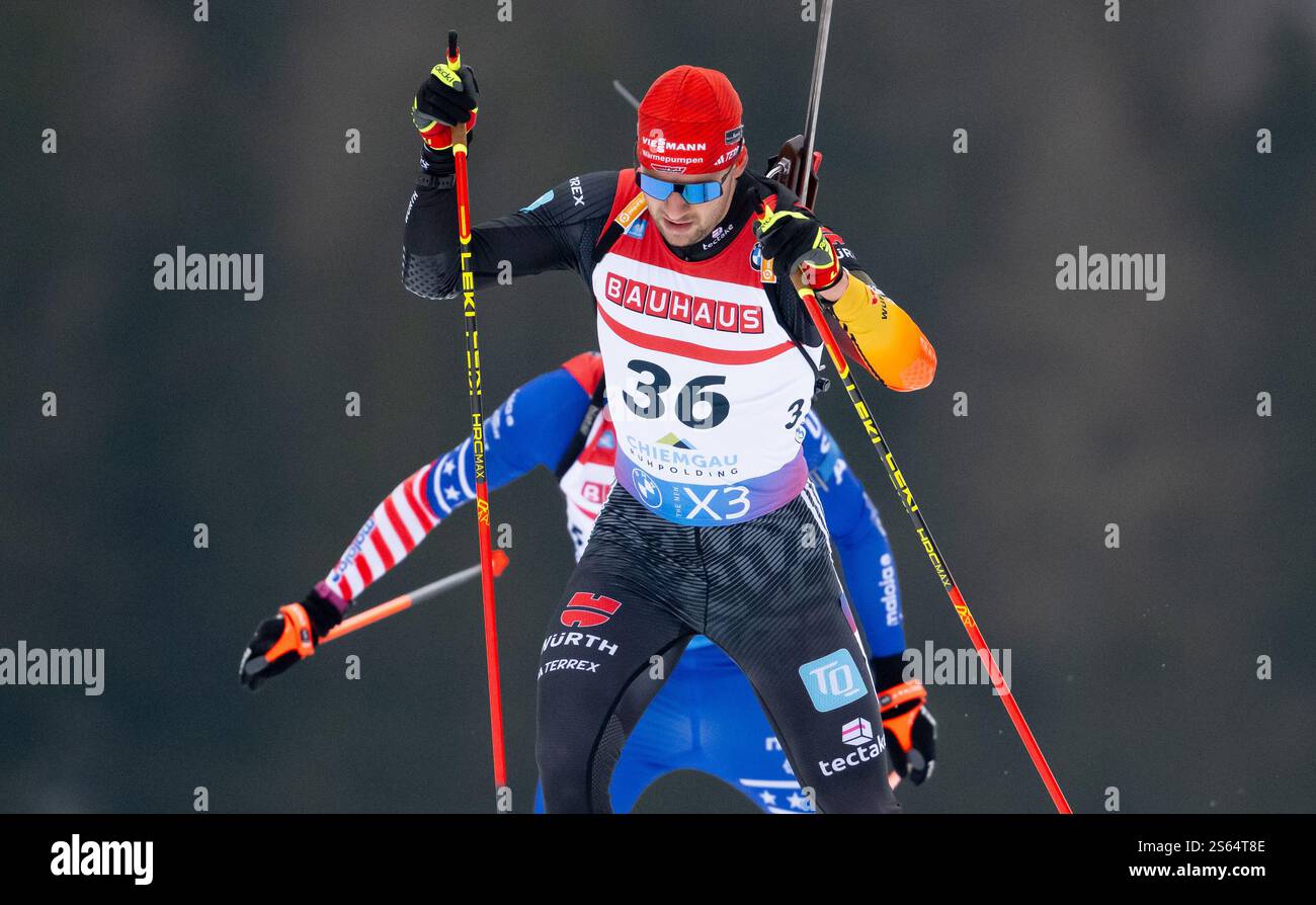 15 January 2025, Bavaria, Ruhpolding: Biathlon: World Cup, individual ...