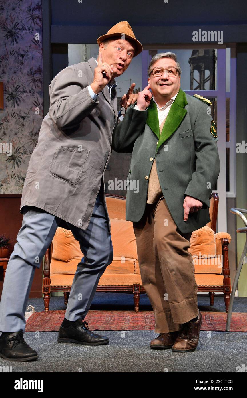 Tom Gerhardt und Stephan Bieker bei der Fotoprobe des Theaterstücks ...