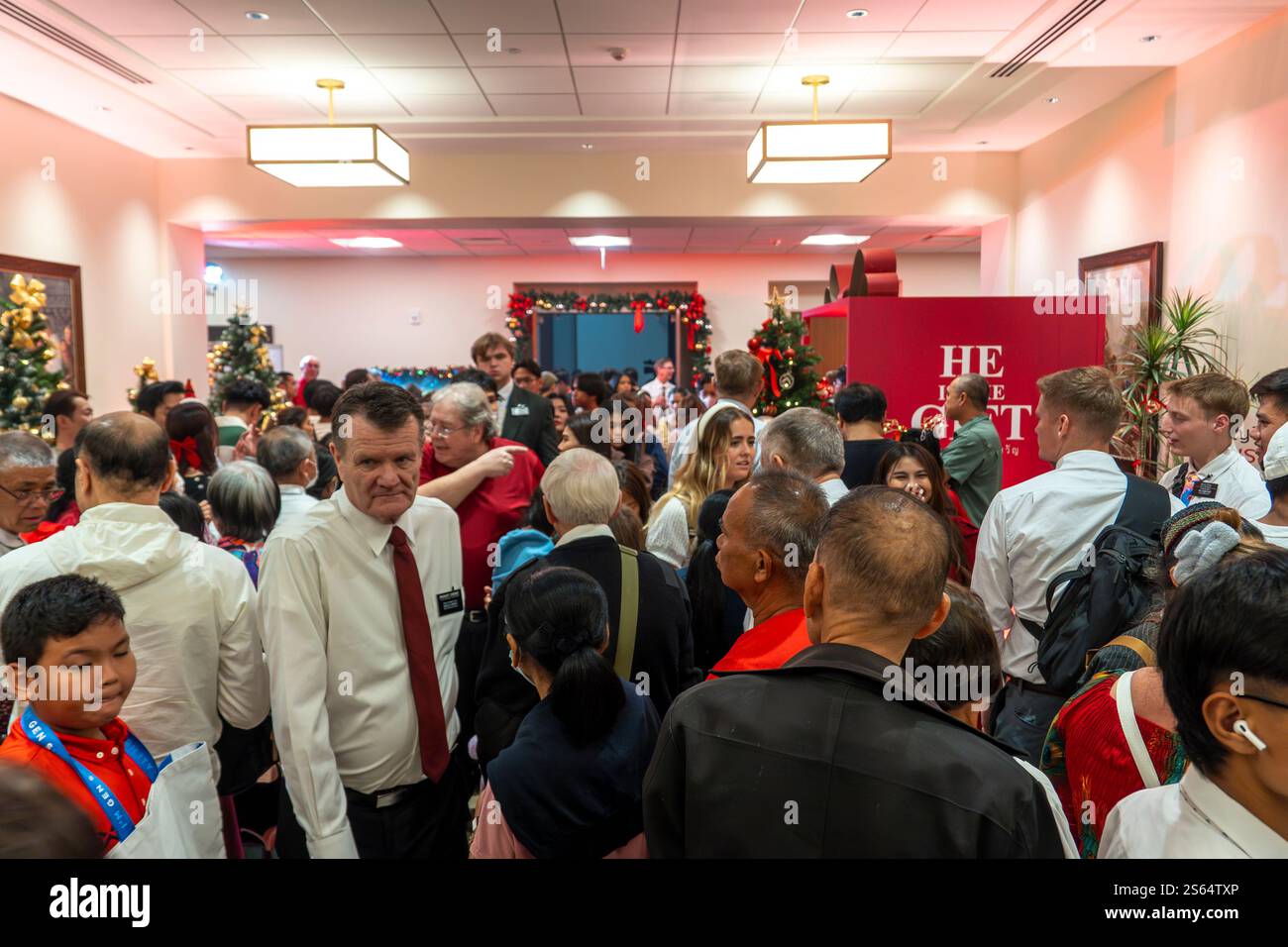 Bangkok, Thailand - Dec 22nd 2024: Festive gathering at local community ...