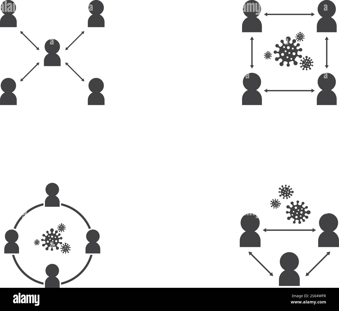 Social distancing icon vector illustration Stock Vector Image & Art - Alamy