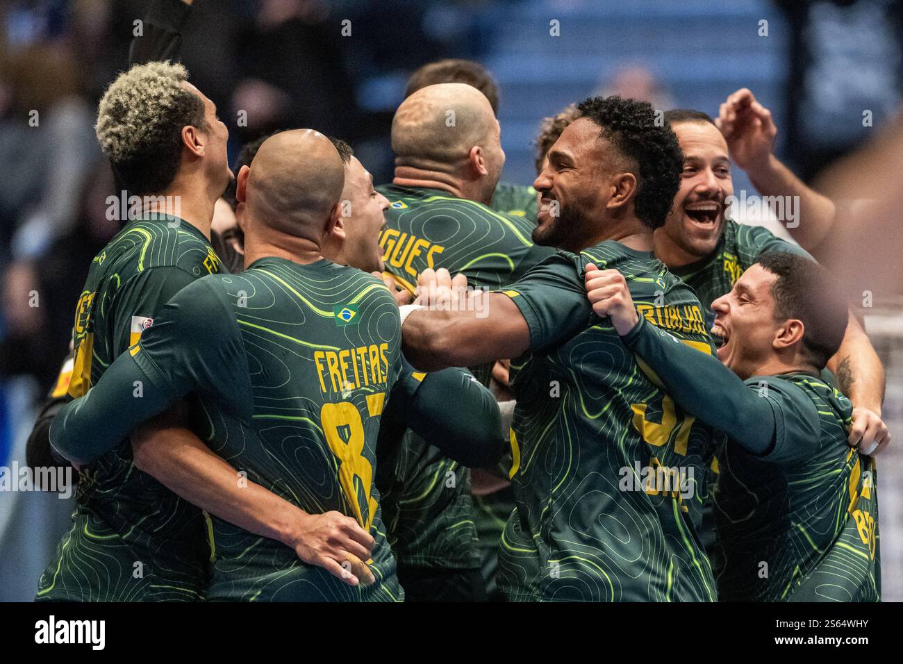 250115 Players of Brazil celebrate after the 2025 IHF World Men's ...