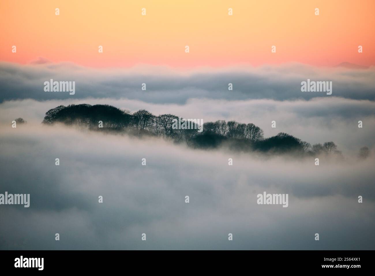 Cloud inversion and mist Stock Photo - Alamy