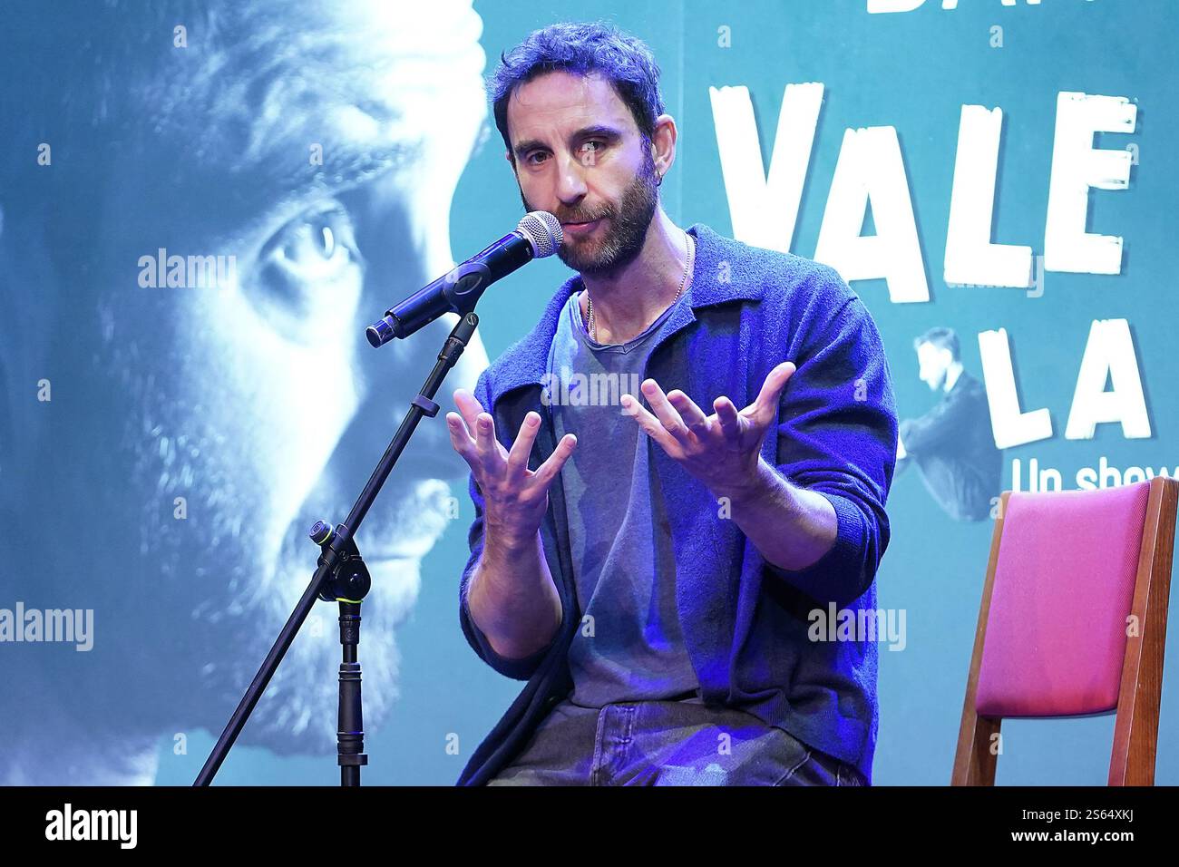 Madrid, Spain. 13th Jan, 2025. Spanish actor Dani Rovira attends to the ...