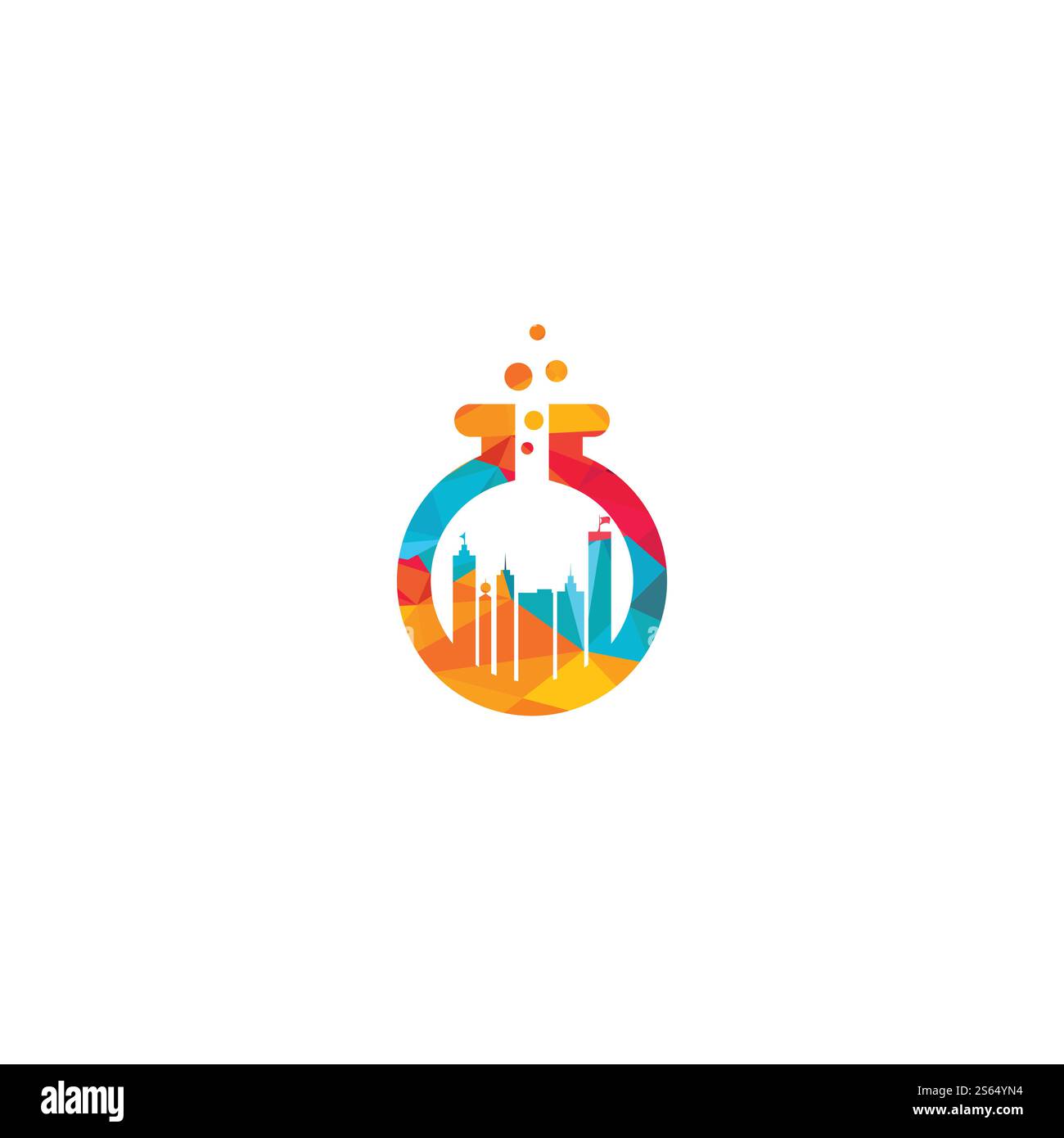 Building lab vector logo design. Building with tube test symbol logo ...