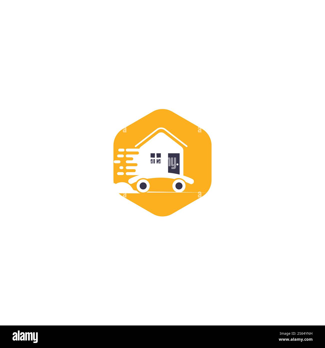 House moving company logo design. Home logo with moving symbols Stock ...