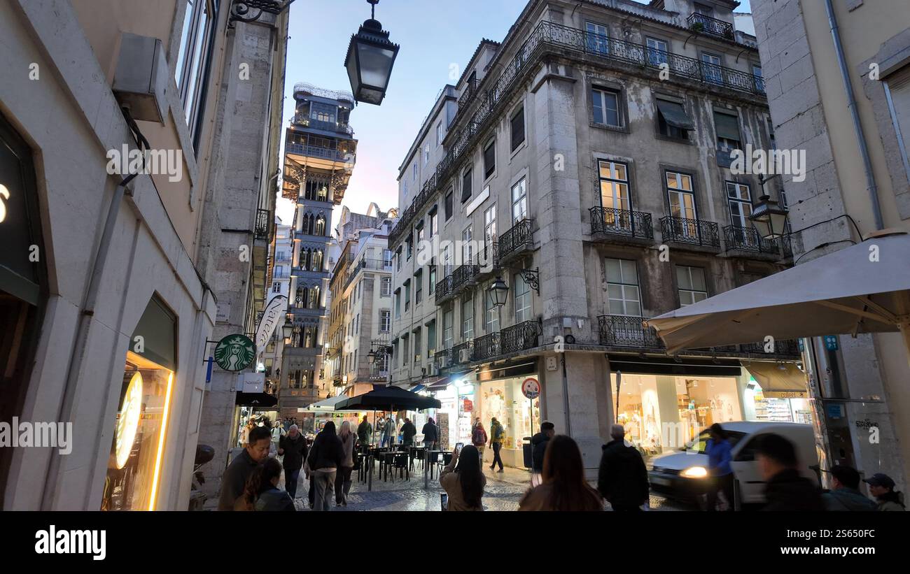 Santa Justa Lift is a neo-gothic elevator connecting lower streets with ...