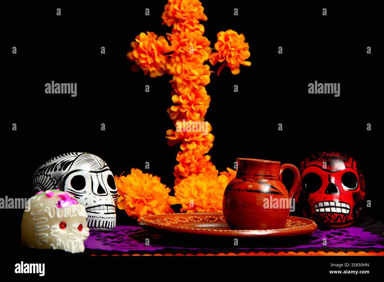 Mexican Day of the Dead altar, honors the souls of family members who ...