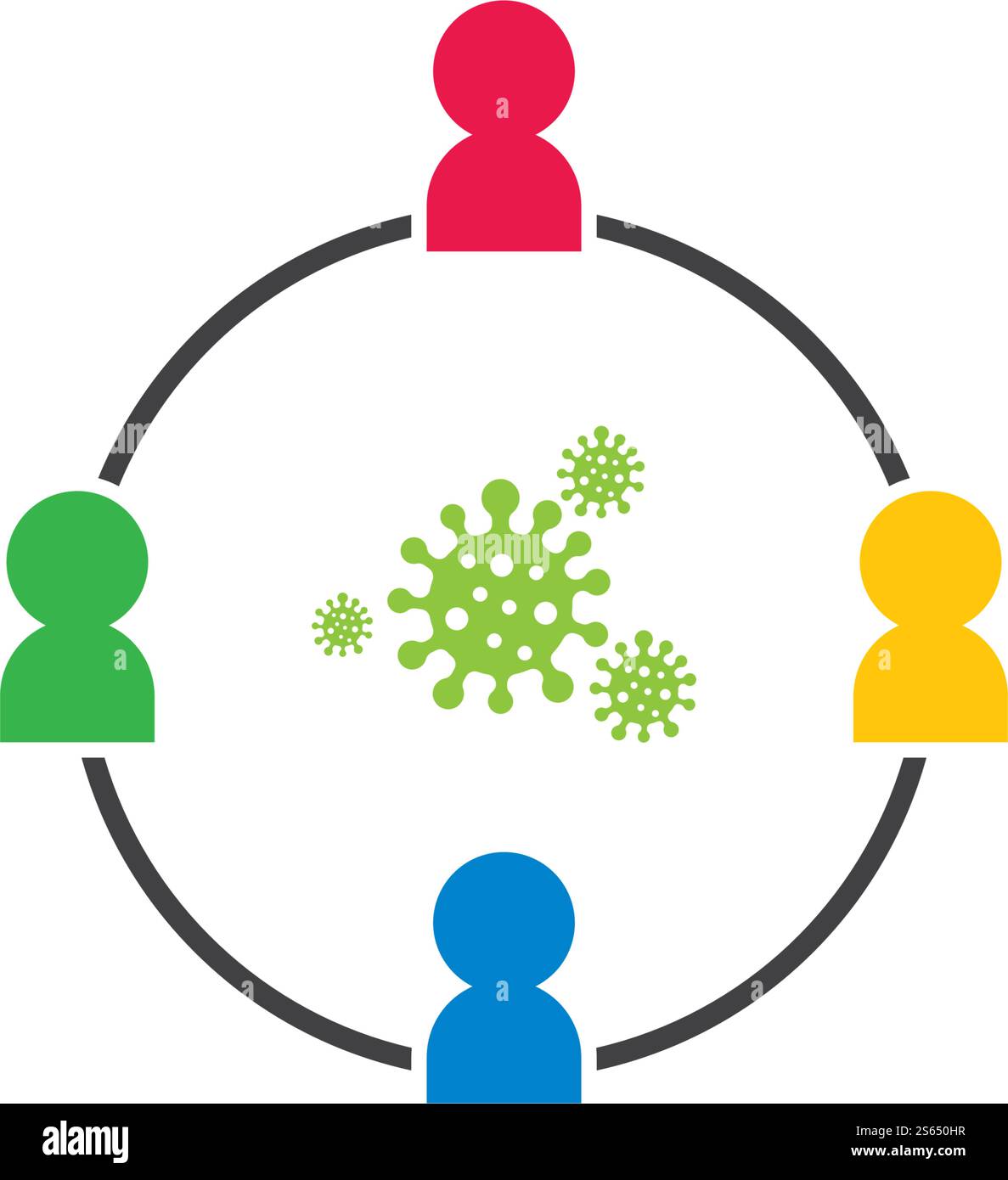 Social distancing icon vector illustration Stock Vector Image & Art - Alamy