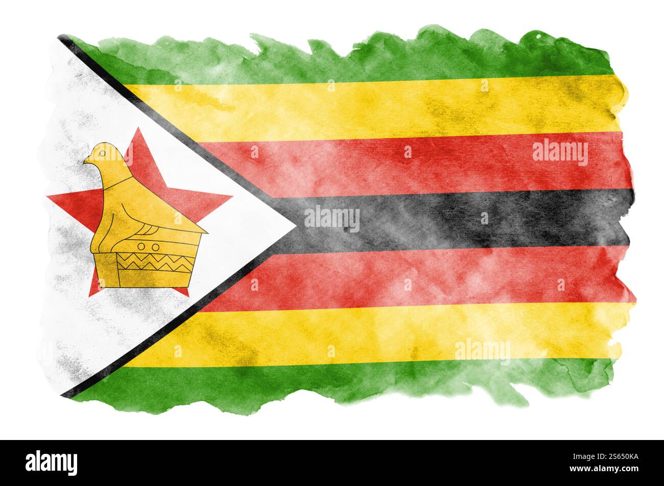 Zimbabwe flag in grunge hi-res stock photography and images - Alamy