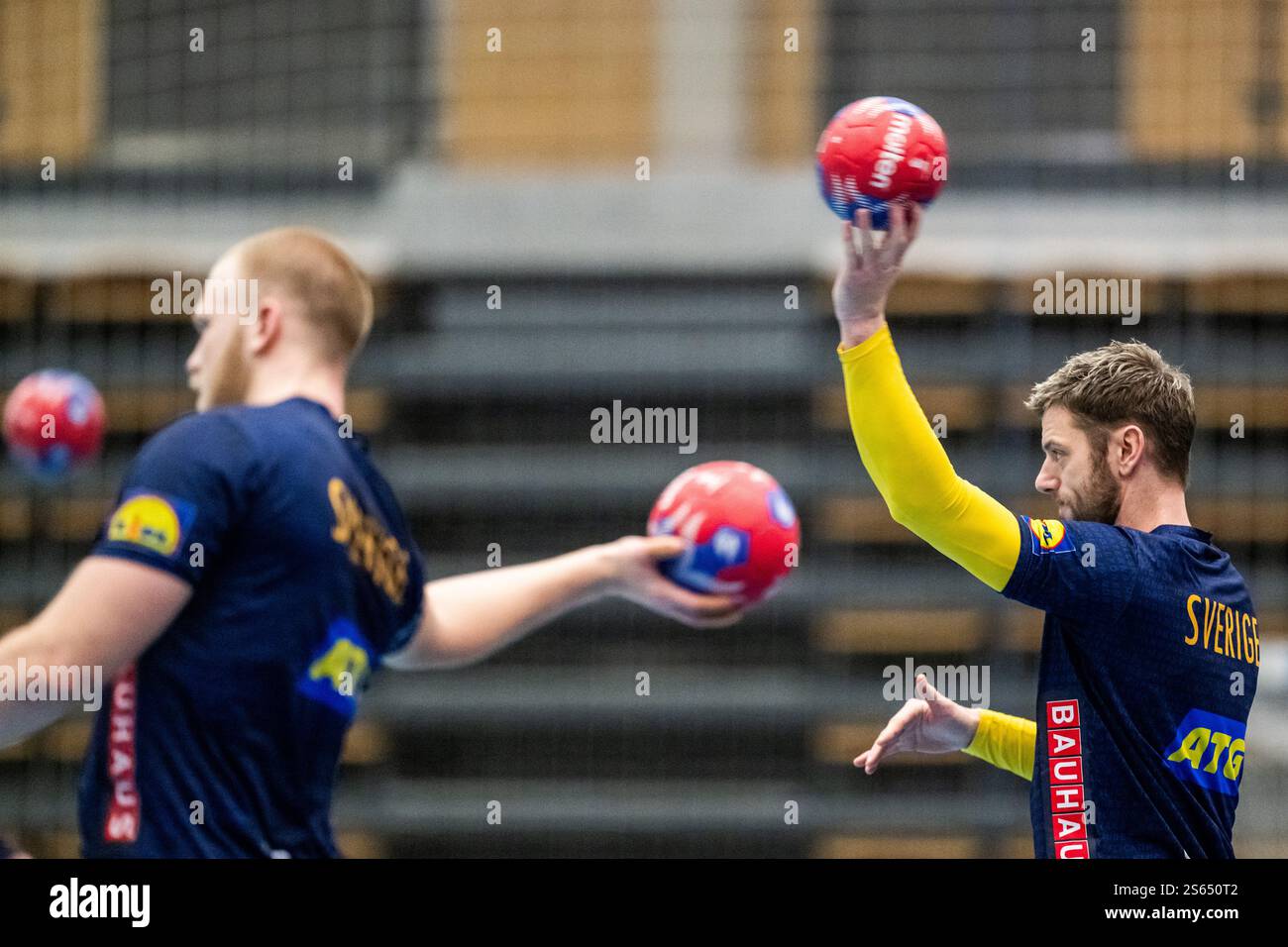 250115 Niclas Ekberg of the Swedish men's national handball team at a ...