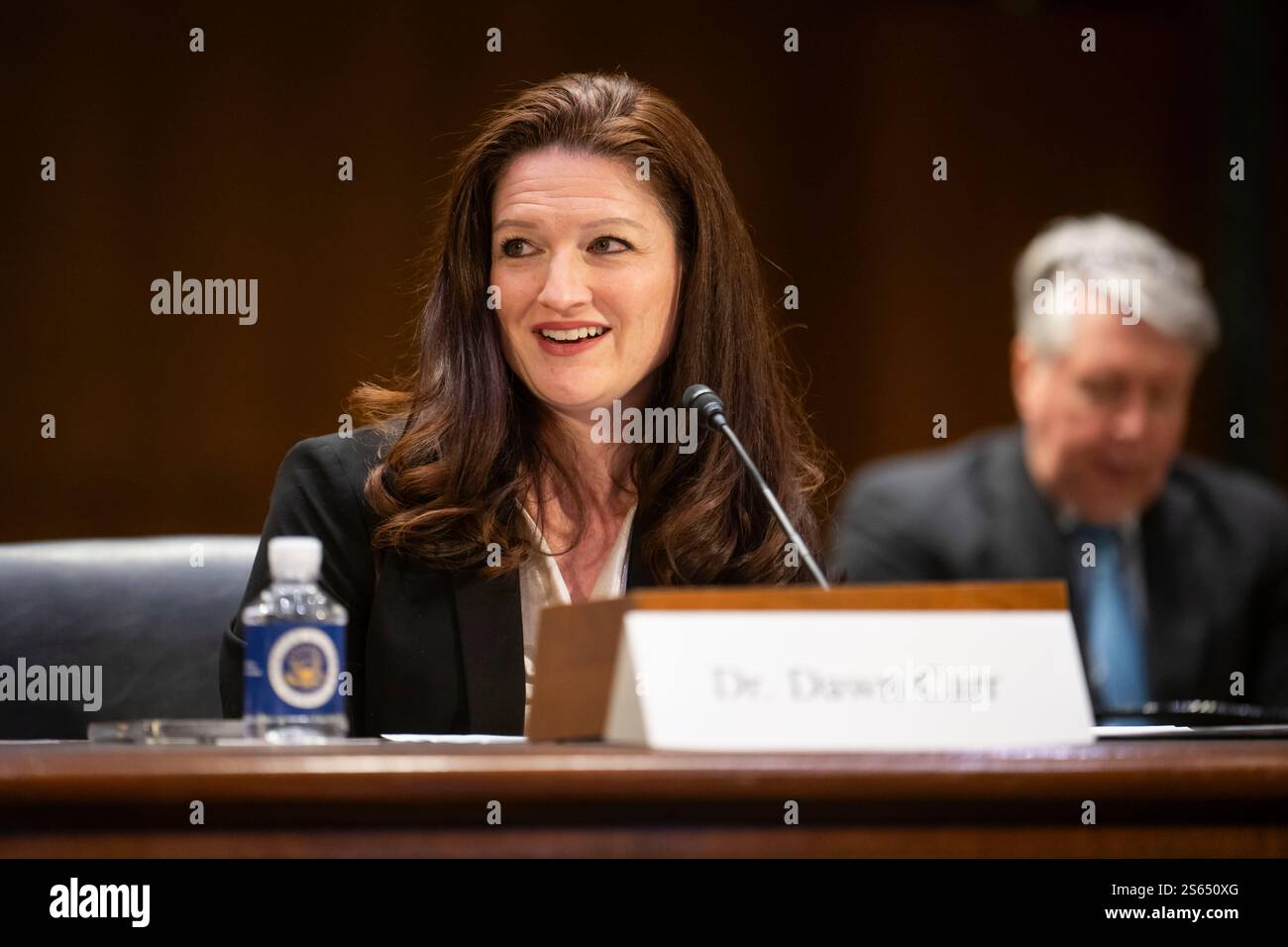 Dr. Dawn Carr, Director of the Claude Pepper Center, speaks during a ...