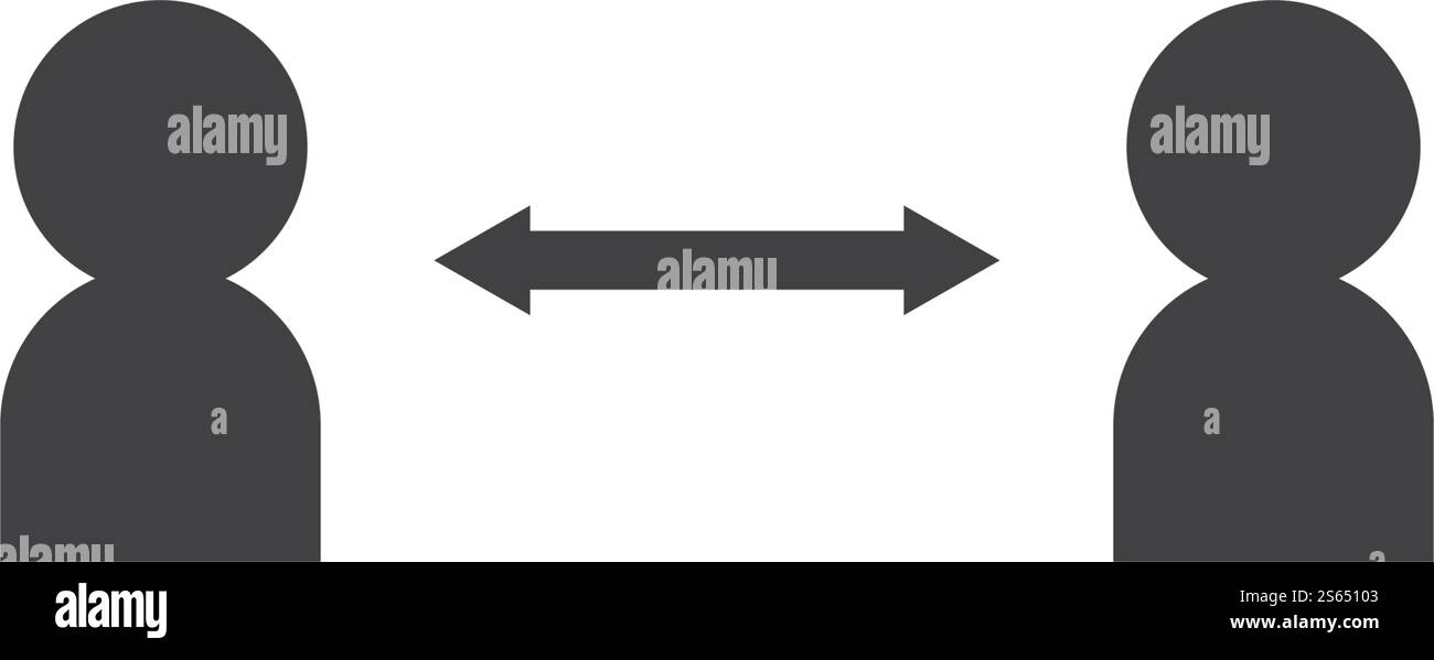 Social distancing icon vector illustration Stock Vector Image & Art - Alamy