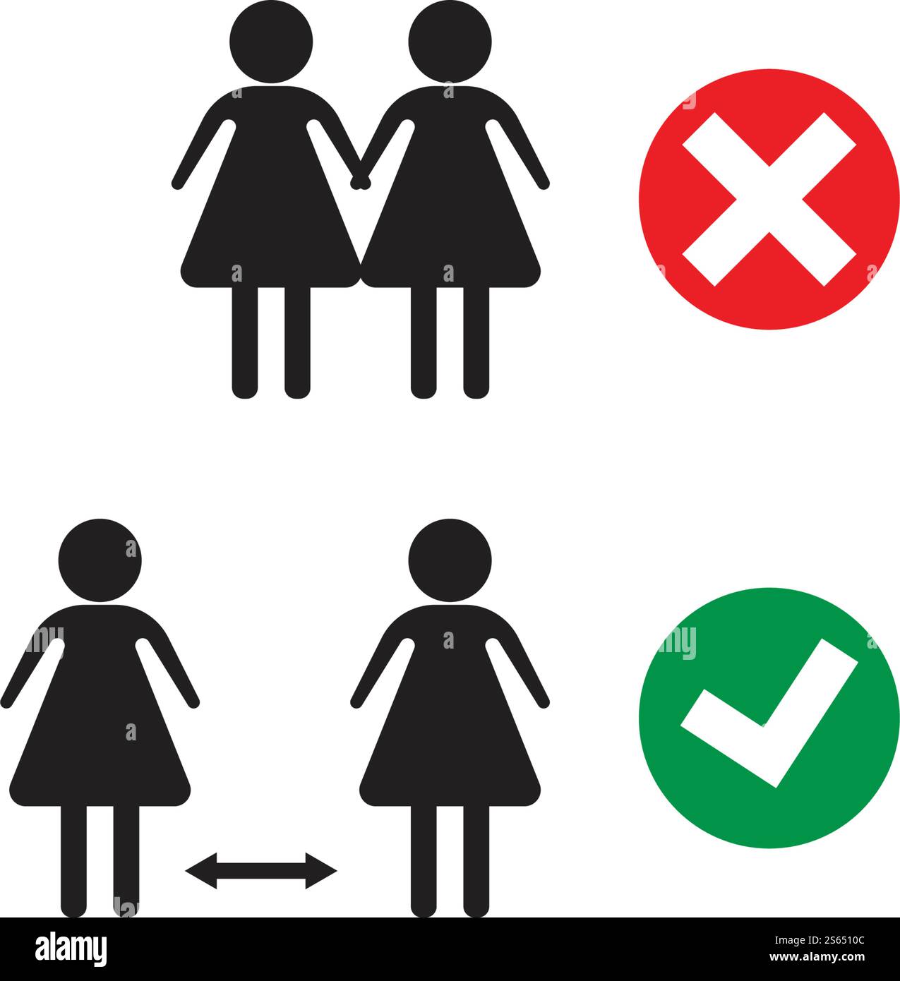 social distancing icon vector illustration Stock Vector Image & Art - Alamy