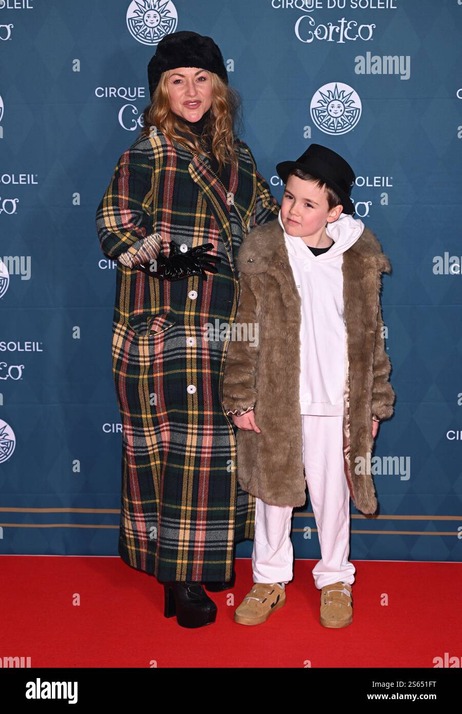 London, UK. January 15th, 2025. Jamie Winstone and son arriving at the ...