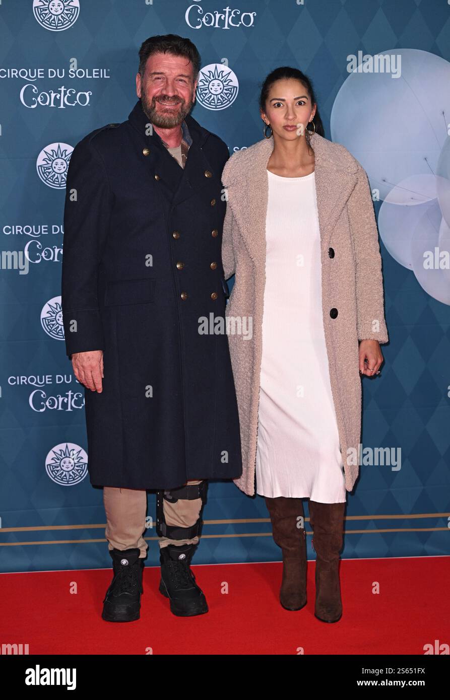 London, UK. January 15th, 2025. Nick Knowles and Katie Dadzie arriving ...
