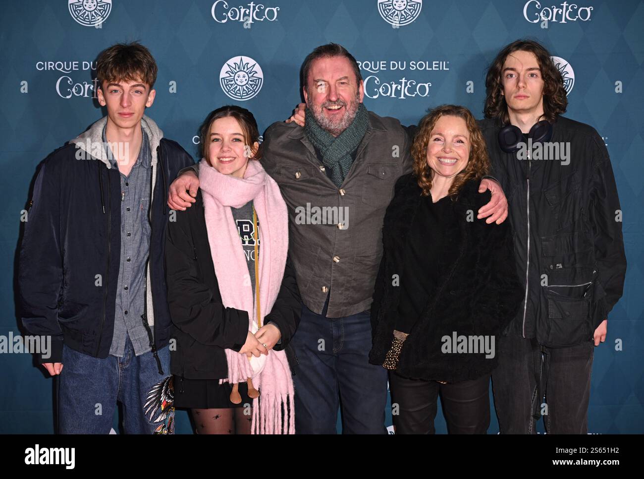 London, UK. January 15th, 2025. Lee Mack and family arriving at the ...