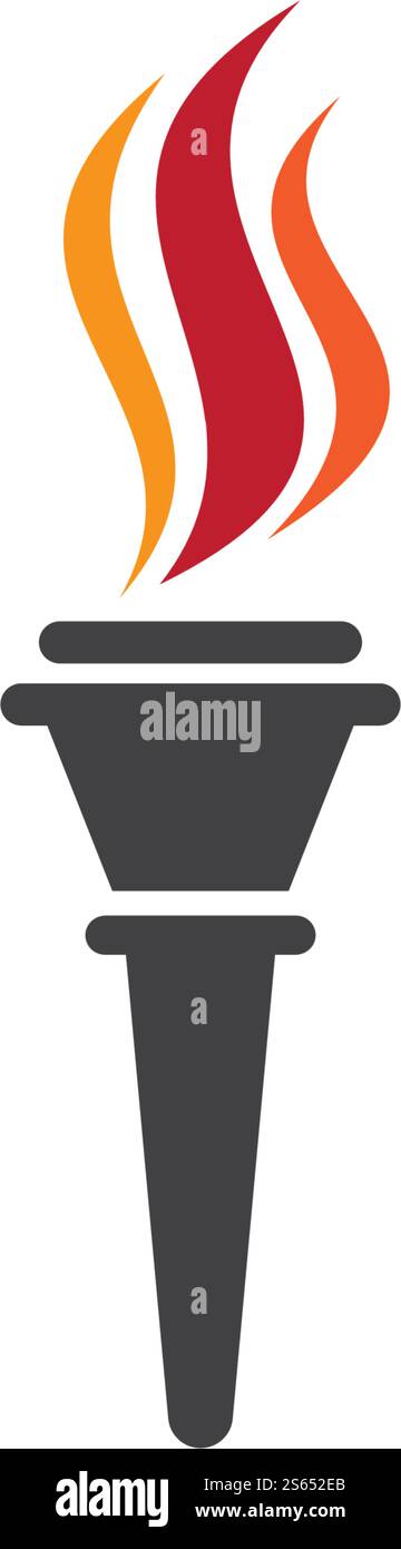 Torch logo vector template ilustration concept Stock Vector Image & Art ...