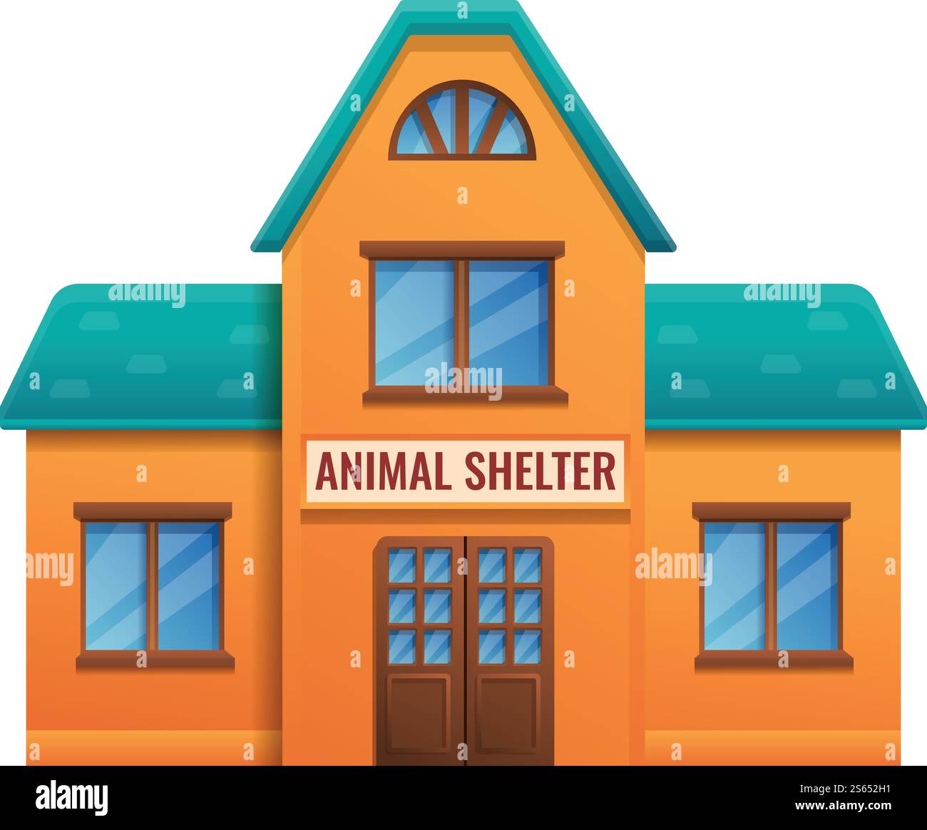 Animal shelter house icon. Cartoon of animal shelter house vector icon ...
