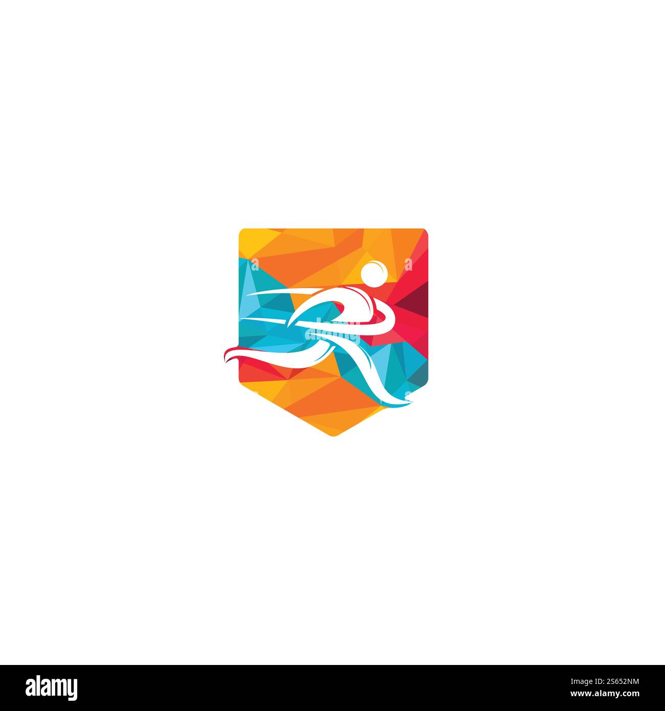 Running Man With Finish Ribbon Logo Design. Marathon logo template ...