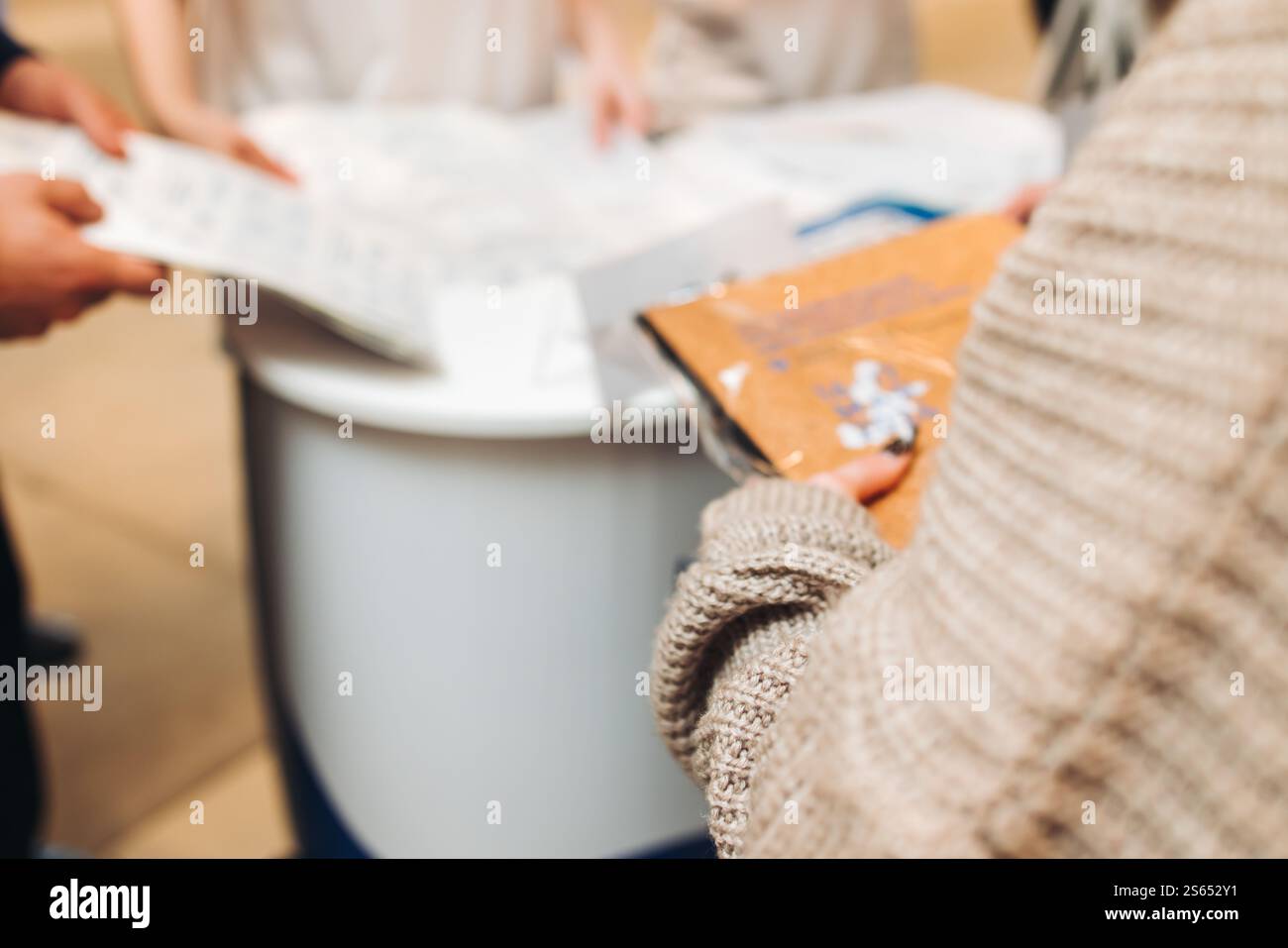 Process of checking in on conference congress forum event, registration ...